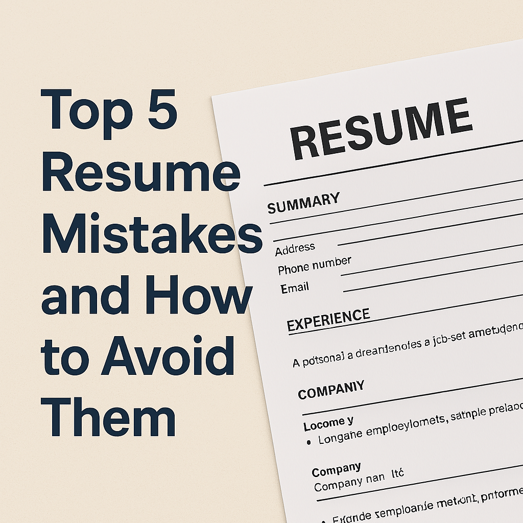 Top 5 Resume Mistakes - and How to Avoid Them - Rezult Group